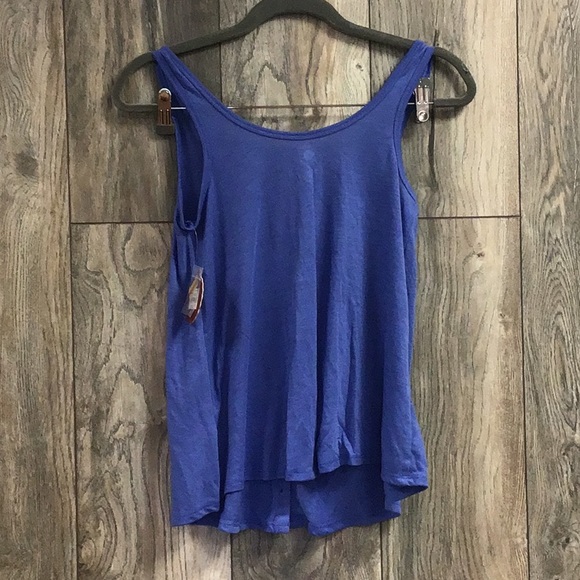 SO | Tops | New So Front Button Tank Solid Blue | Poshmark